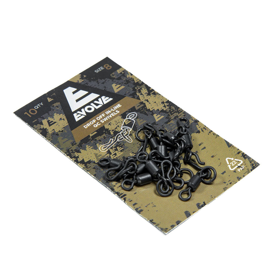 Evolve Tackle Drop Off In-Line QC Swivels — Yateley Angling Centre